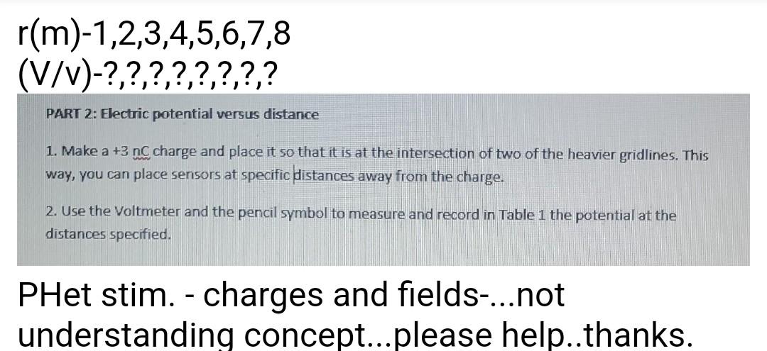Solved charge & Fields- need access to Phet stimulation to | Chegg.com