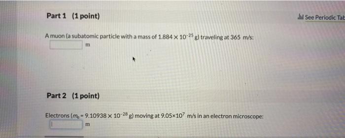 Solved Calculate the wavelengths of the following objects. | Chegg.com