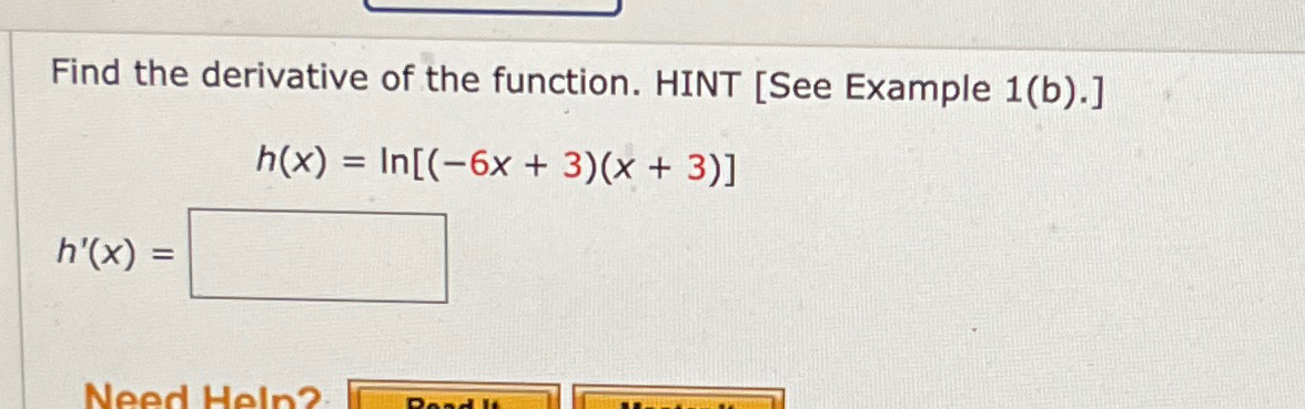 Solved Find the derivative of the function. HINT [See | Chegg.com