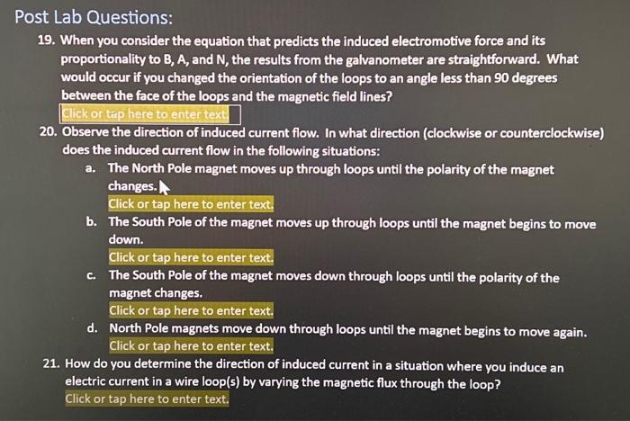 Solved please help me with the post lab questions! i have | Chegg.com