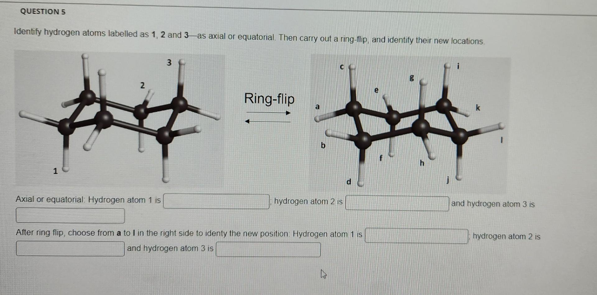 Solved Identify hydrogen atoms labelled as 1,2 and 3-as | Chegg.com