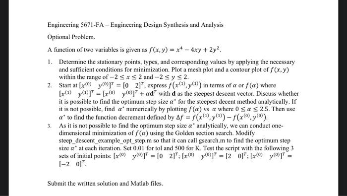 Solved Engineering 5671-FA - Engineering Design Synthesis | Chegg.com