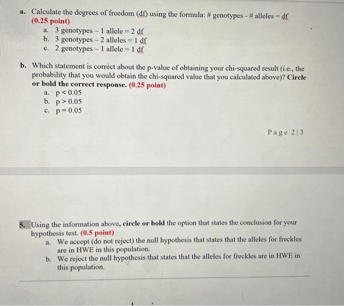 Solved 3. Complete Table 2. Calculate the expected number of | Chegg.com