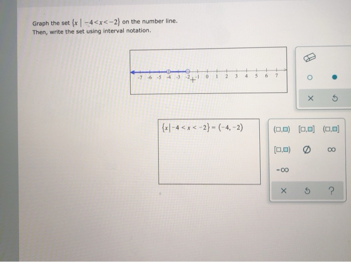 Solved Graph the set (x | -4 | Chegg.com