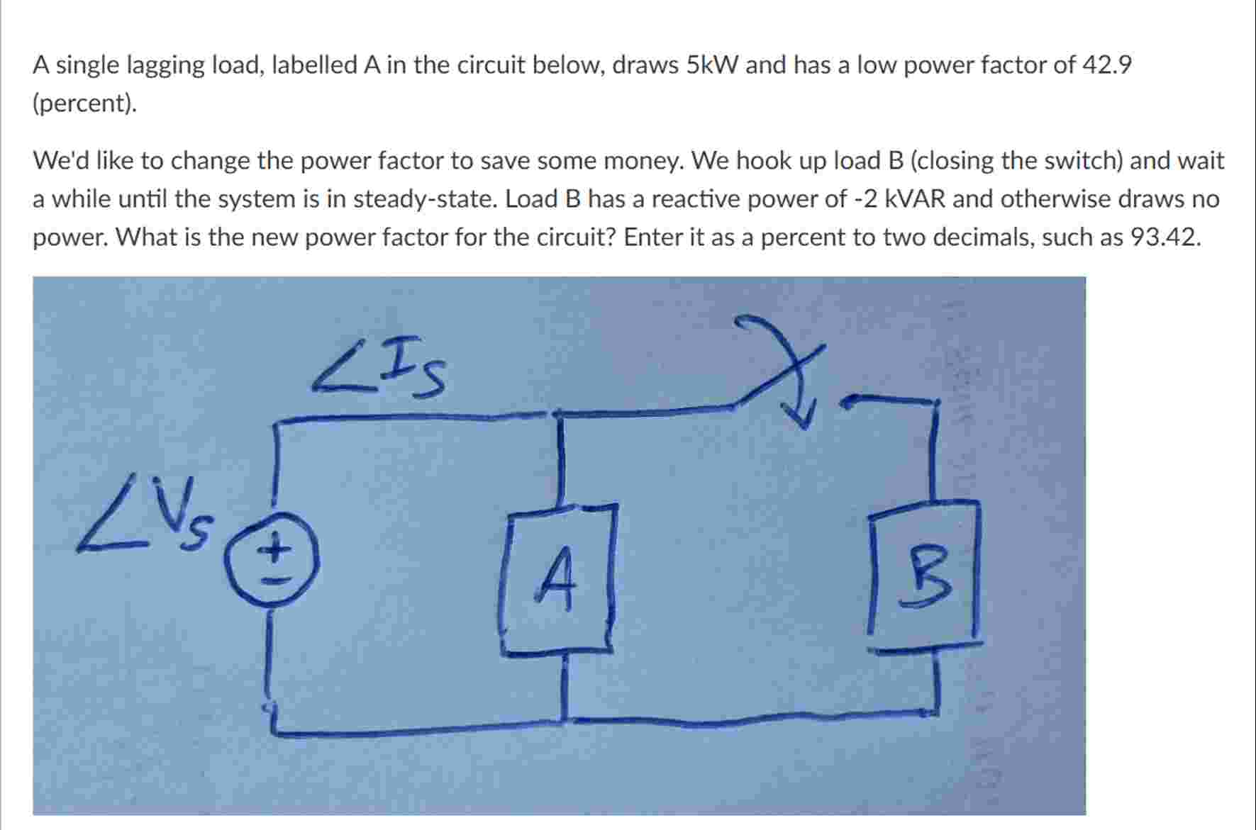 Solved A single lagging load, labelled \( ﻿A \) ﻿in the | Chegg.com