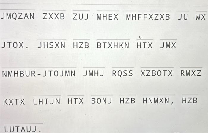 Solved solve/ decrypt the following cryptogram: keep format | Chegg.com