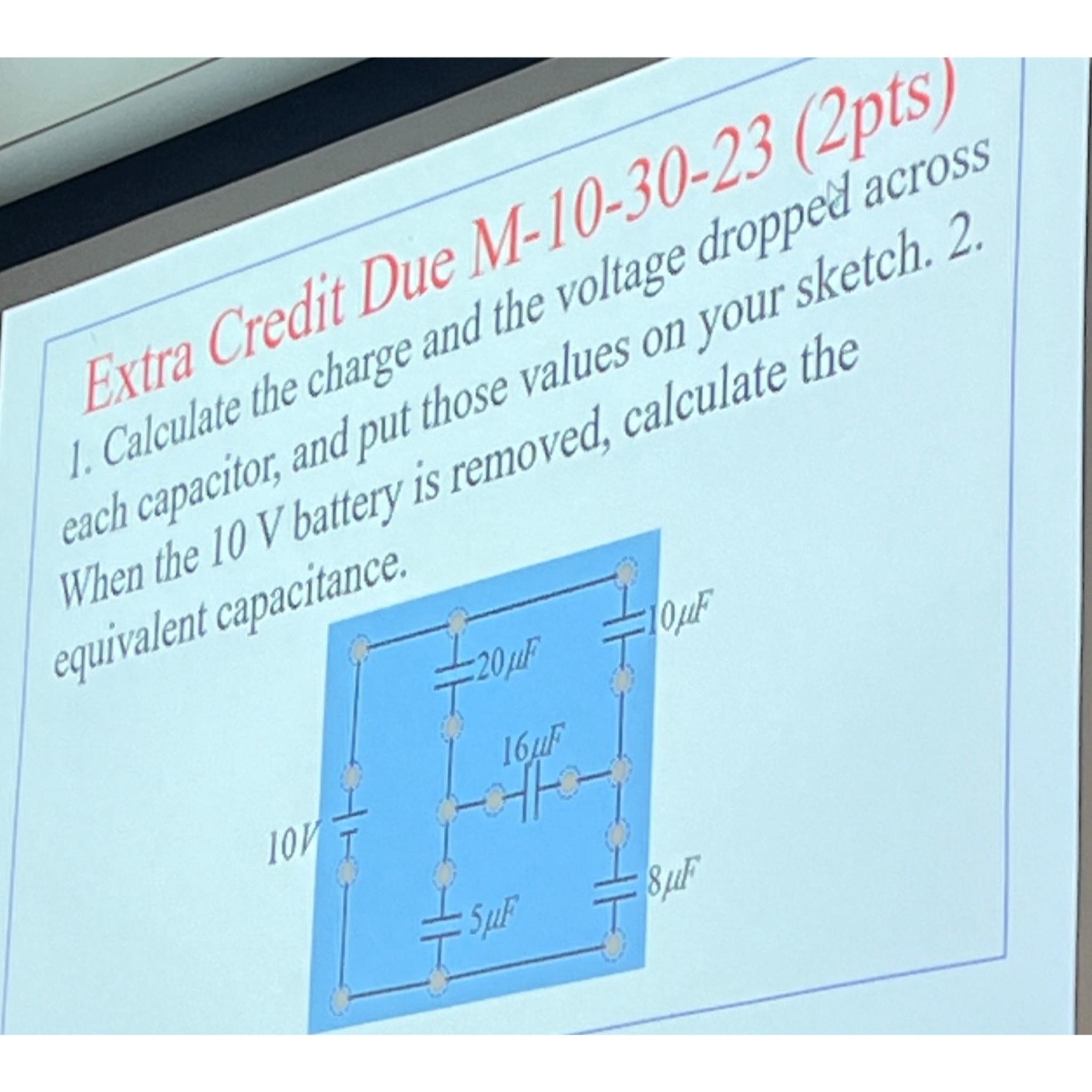 Solved 1. ﻿Calculate the charge and the voltage dropped | Chegg.com