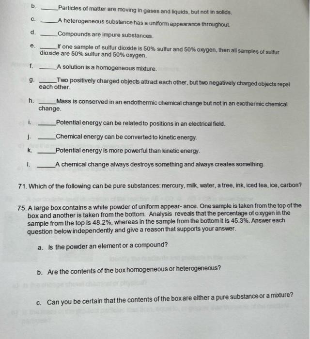 CHEM 125 - Chapter 2 - Homework problems from Text 1. | Chegg.com