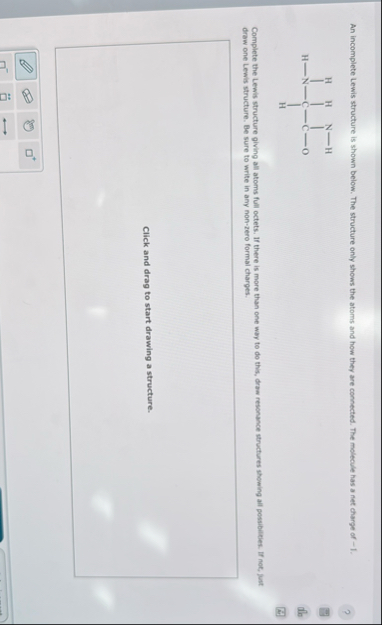 An incomplete Lewis structure is shown below. The | Chegg.com