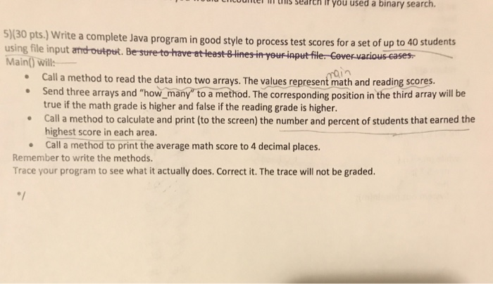Solved 5(30 pts.) Write a complete Java program in good | Chegg.com