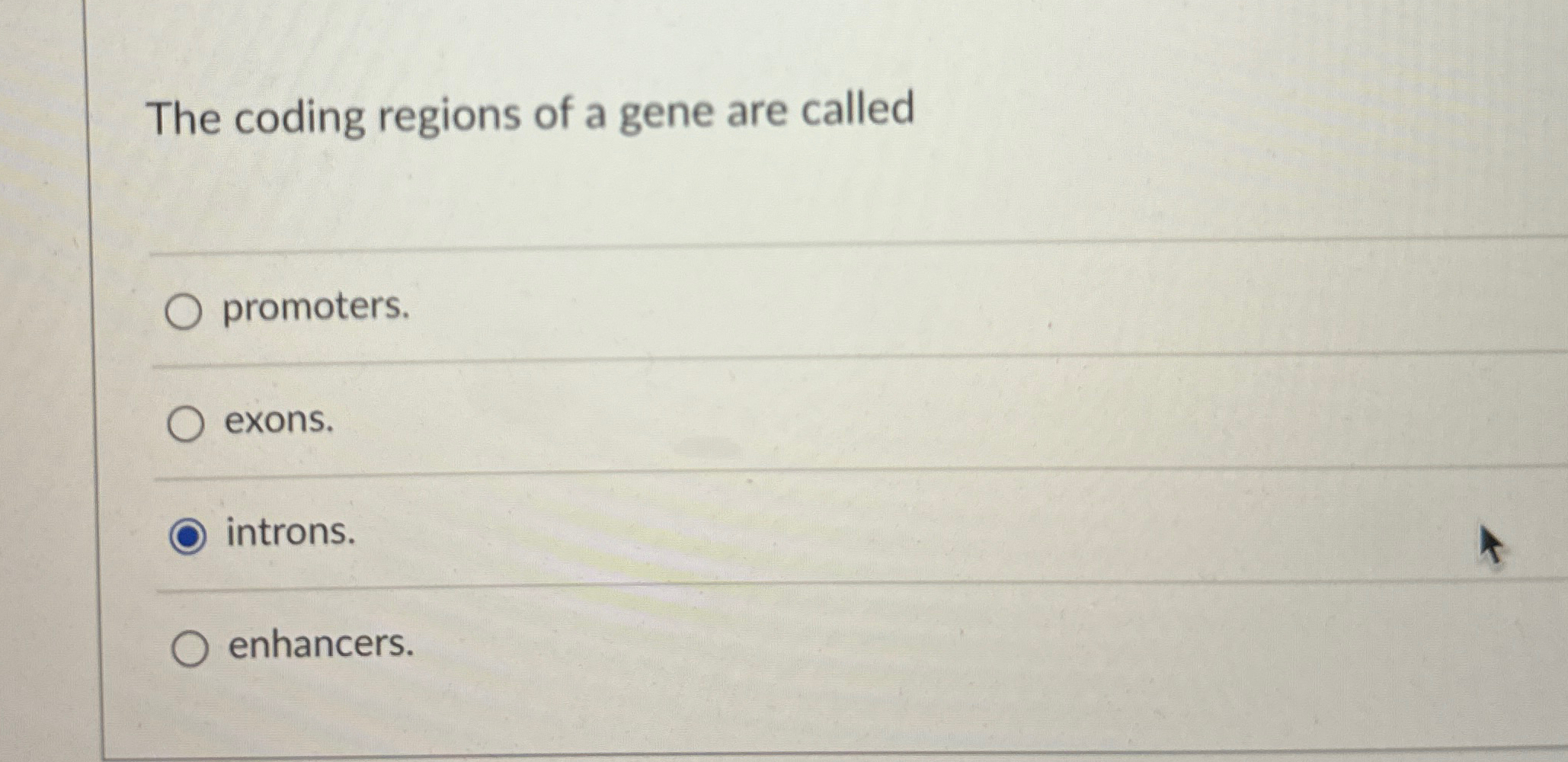 Solved The coding regions of a gene are | Chegg.com