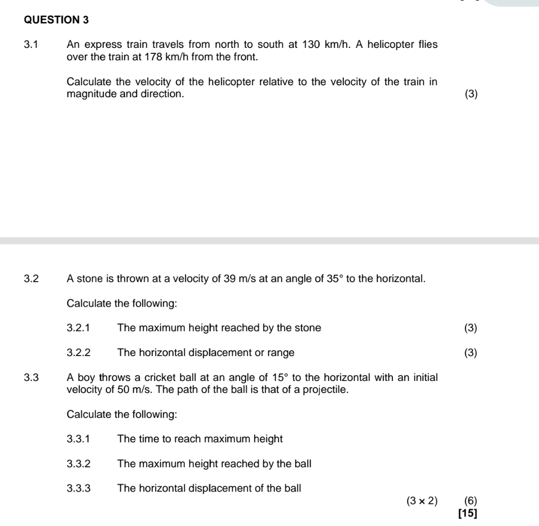 Solved QUESTION 33.1 ﻿An express train travels from north to | Chegg.com
