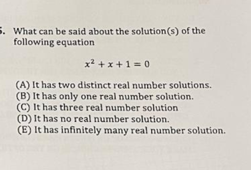 Solved What can be said about the solution(s) ﻿of the | Chegg.com