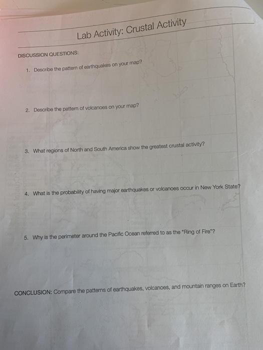 Solved Lab Activity: Crustar- PROCEDURE: 1. On the Map: | Chegg.com