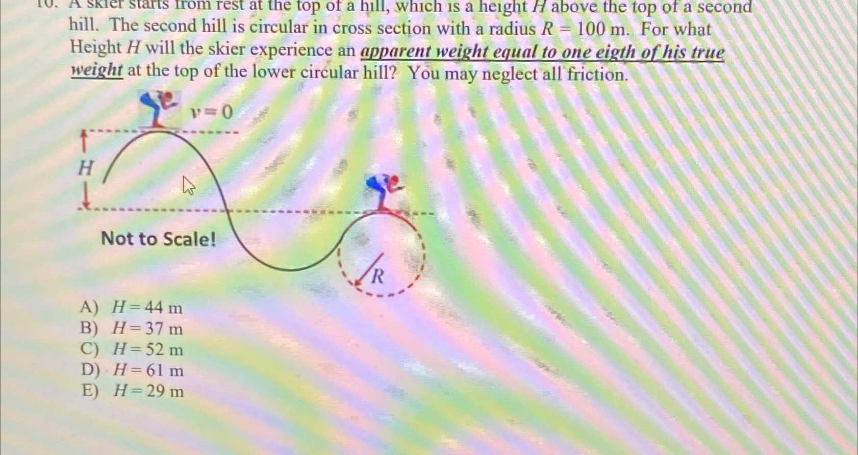Solved hill. The second hill is circular in cross section | Chegg.com