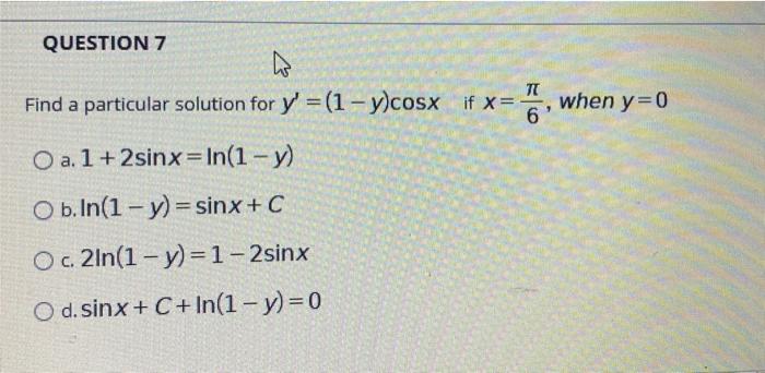 Solved QUESTION 5 Use the integrable combinations to fibd | Chegg.com
