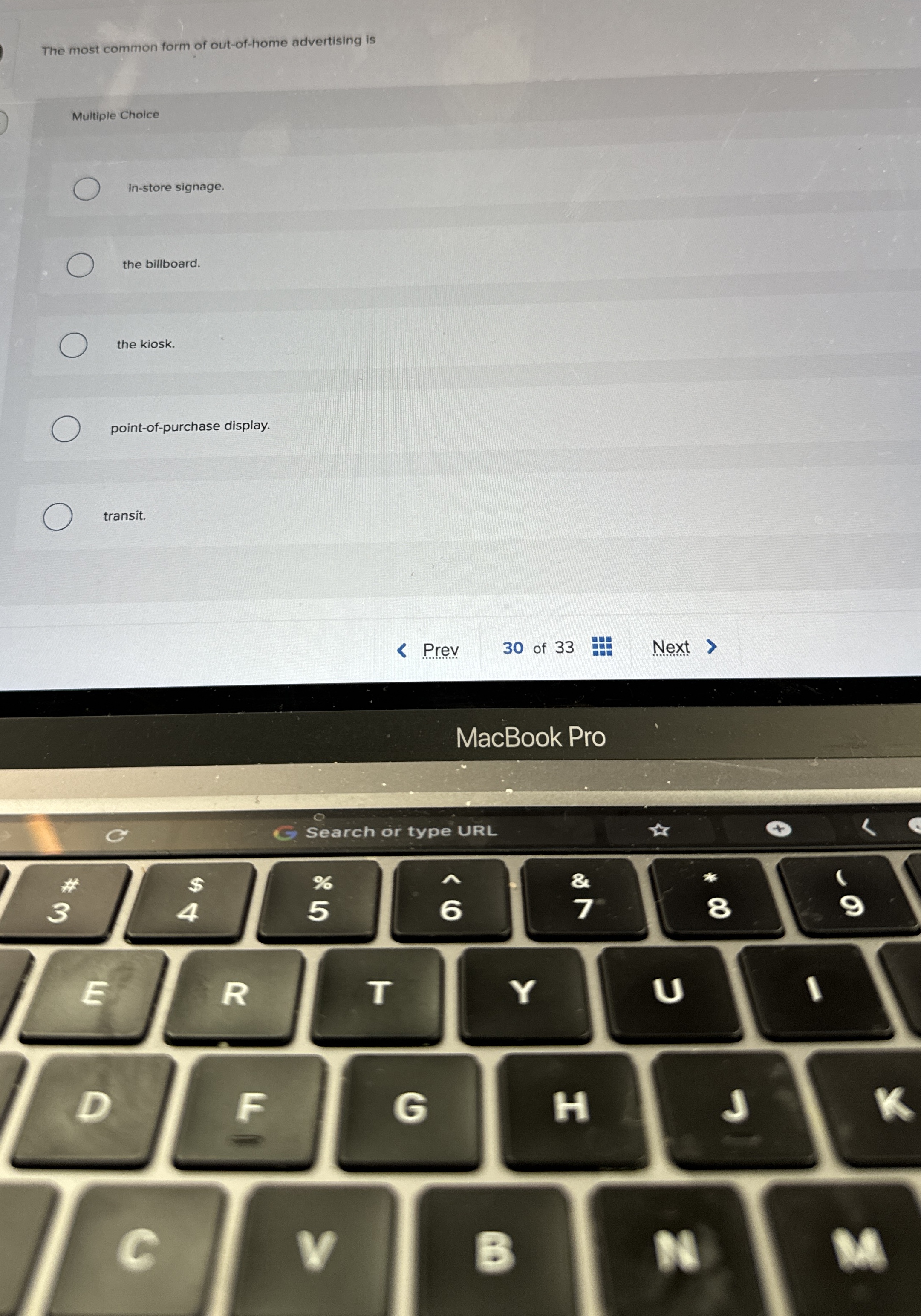 Solved The most common form of out-of-home advertising | Chegg.com
