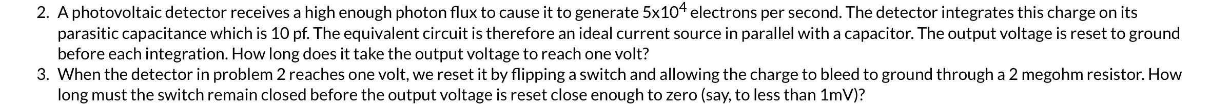 Solved A photovoltaic detector receives a high enough photon | Chegg.com