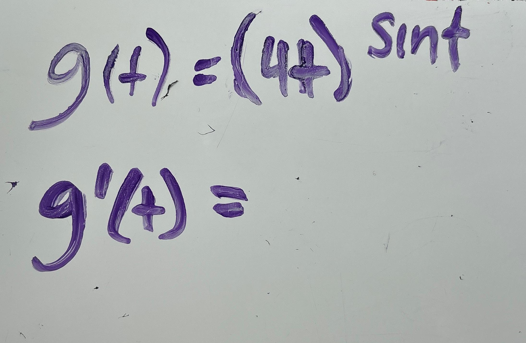 Solved g(t)=(4t)sintg'(t)= | Chegg.com