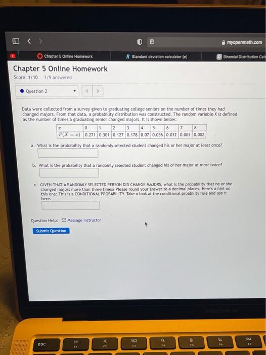 Solved myopenmath.com R Standard deviation calculator (a) | Chegg.com