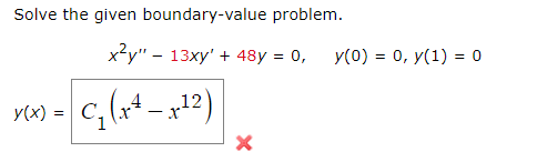 Solved Solve the given boundary-value | Chegg.com