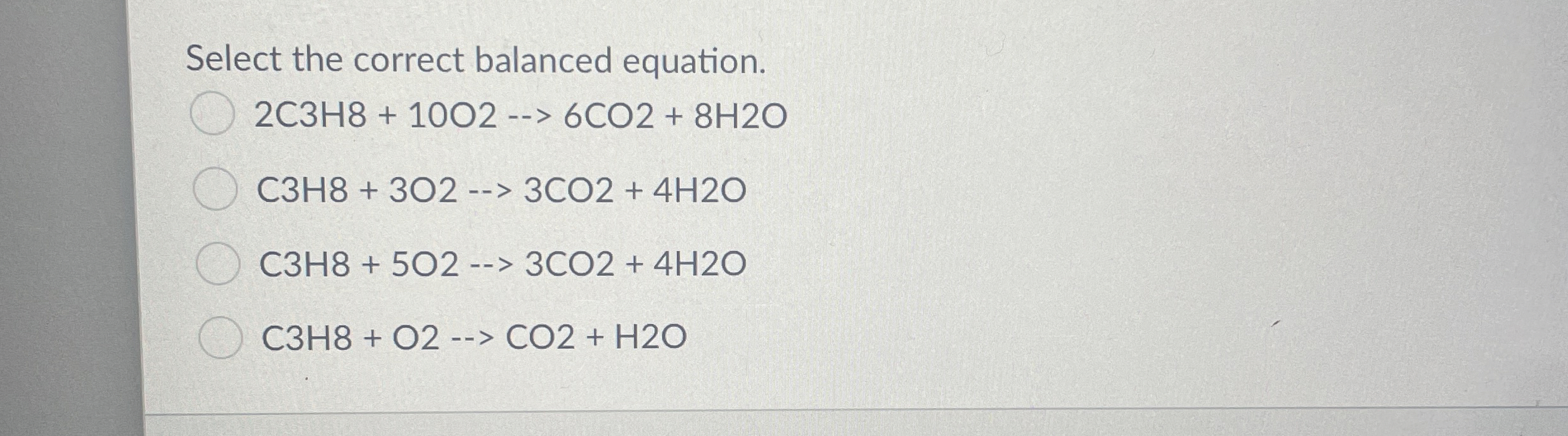 Solved Select the correct balanced | Chegg.com