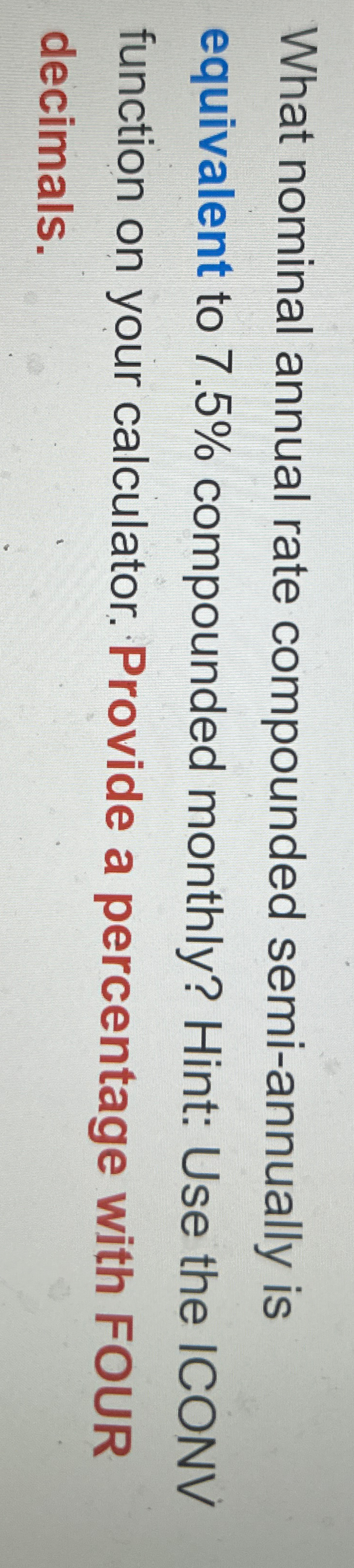 Solved What nominal annual rate compounded semi-annually is | Chegg.com