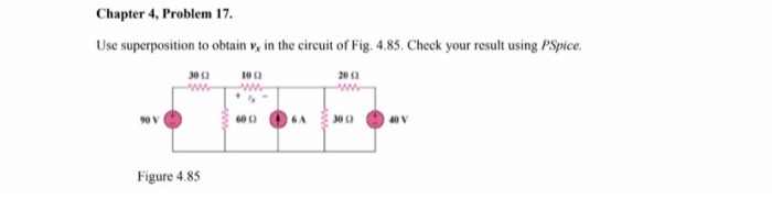 Solved Chapter 4, Problem 17. Use superposition to obtain vx | Chegg.com