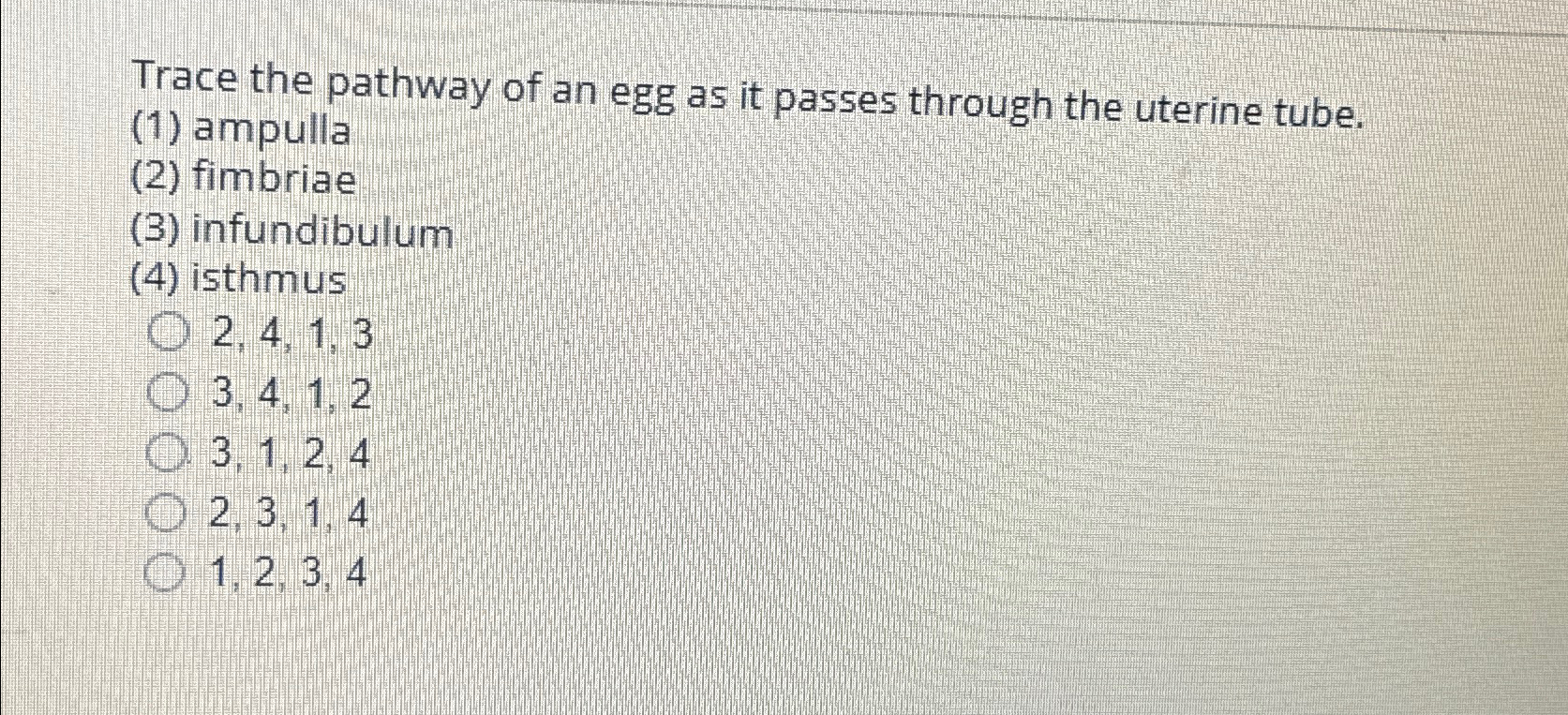 Solved Trace the pathway of an egg as it passes through the | Chegg.com