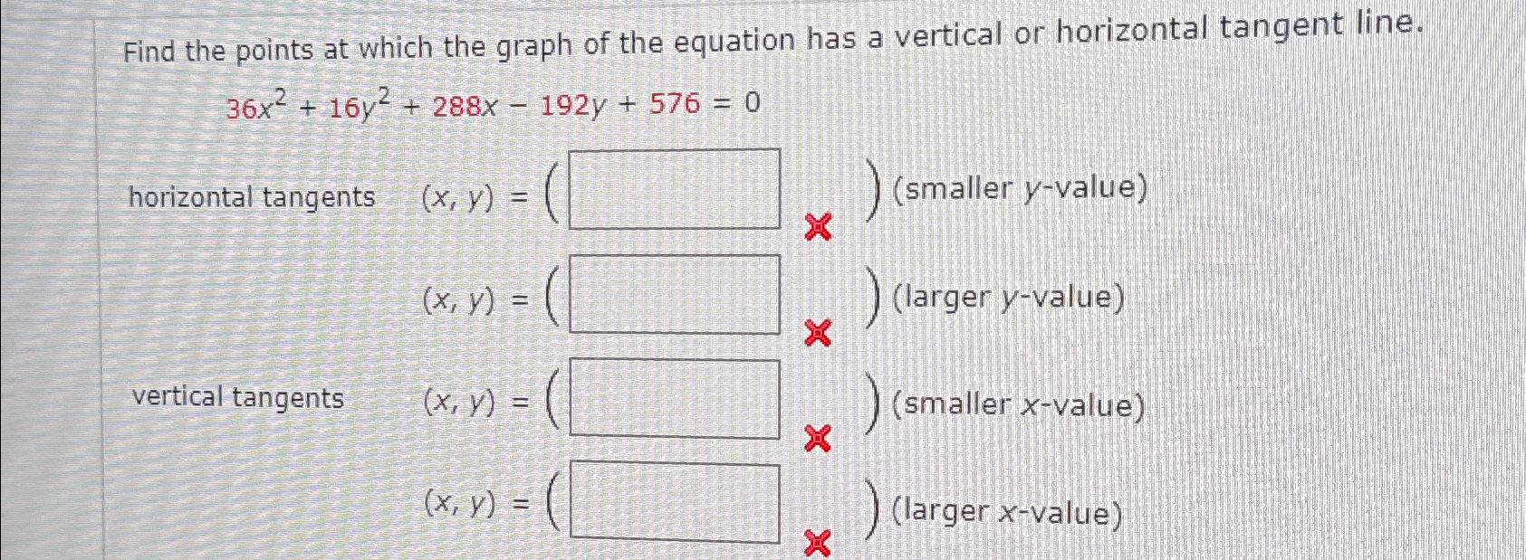 Solved Find the points at which the graph of the equation | Chegg.com