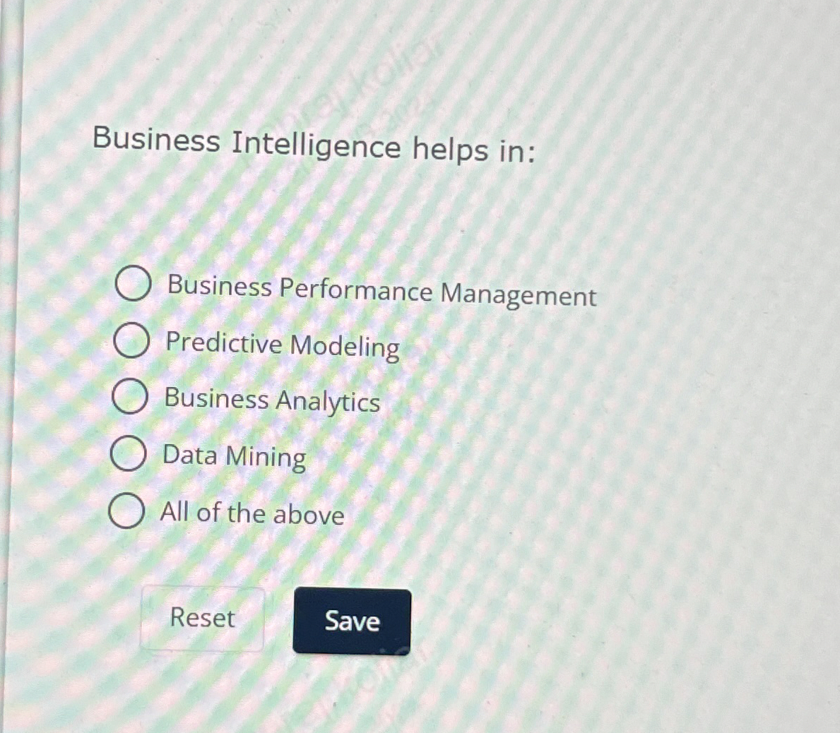 Solved Business Intelligence helps in:Business Performance | Chegg.com