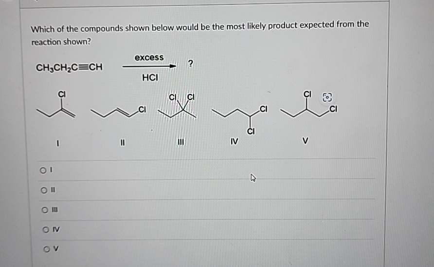 Solved Which of the compounds shown below would be the most | Chegg.com
