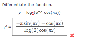 Solved Differentiate the | Chegg.com