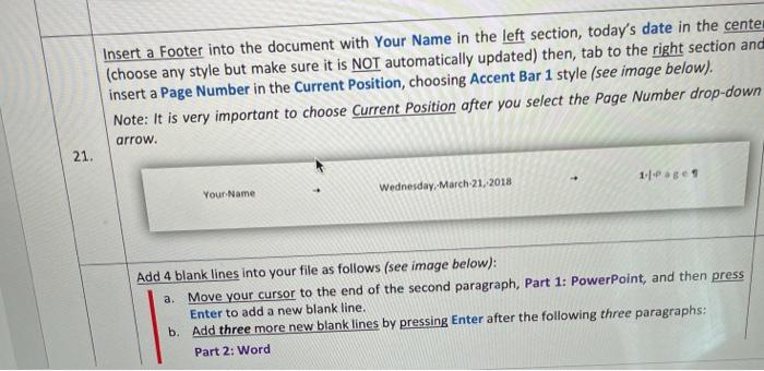 Solved Part 2 - WORD Project Instru Steps 19. Create a new | Chegg.com