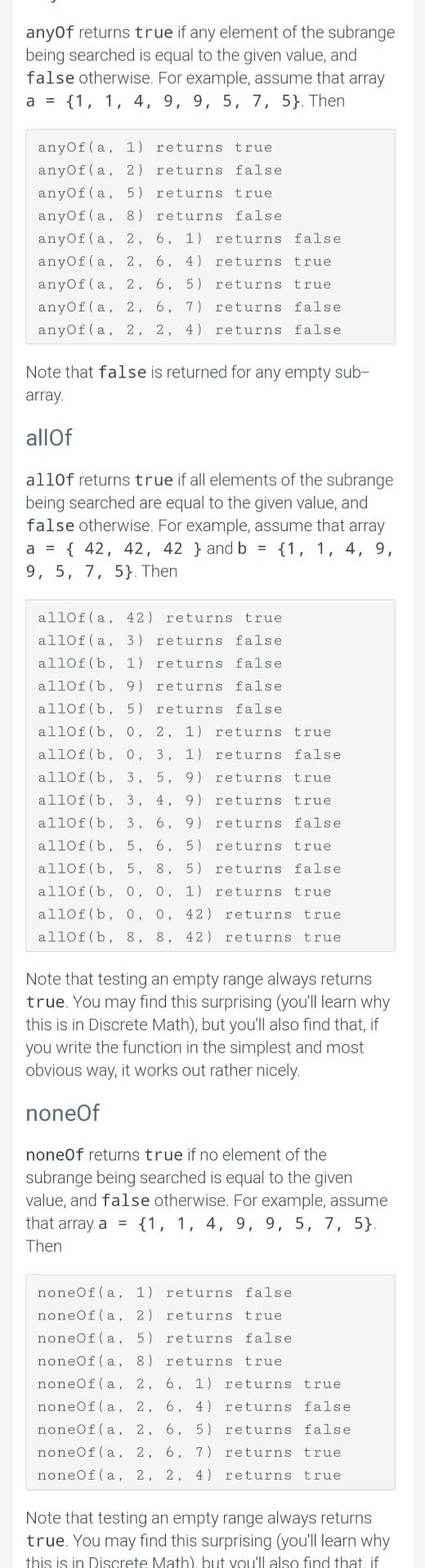 Solved 2.10 allOf, anyOf, and none In this lab you write | Chegg.com