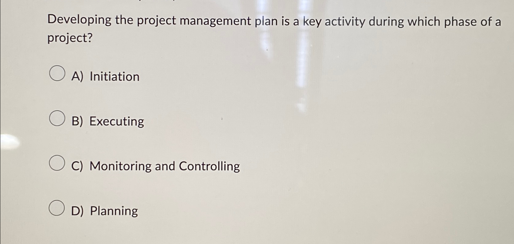 Solved Developing the project management plan is a key | Chegg.com