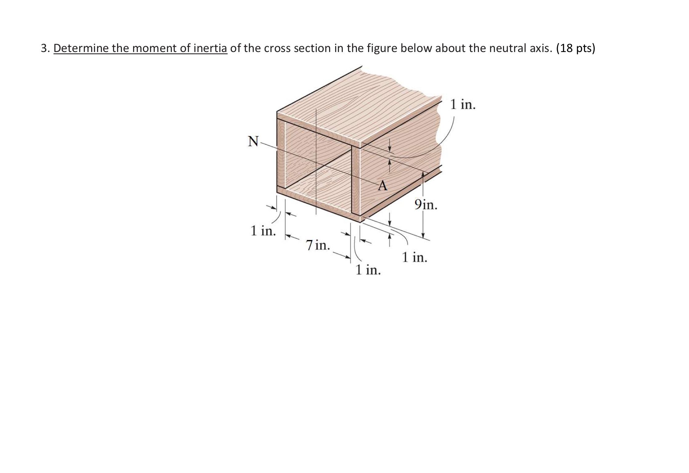 Solved Determine the moment of inertia of the cross section | Chegg.com