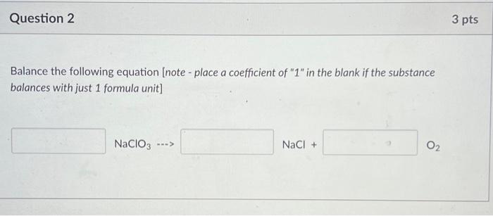 Solved Balance the following equation [note - place a | Chegg.com