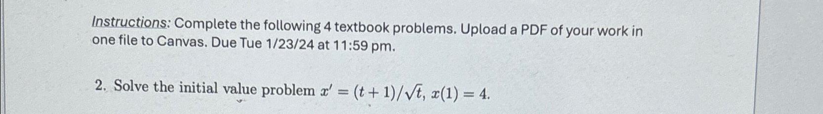 Solved Instructions: Complete the following 4 ﻿textbook | Chegg.com