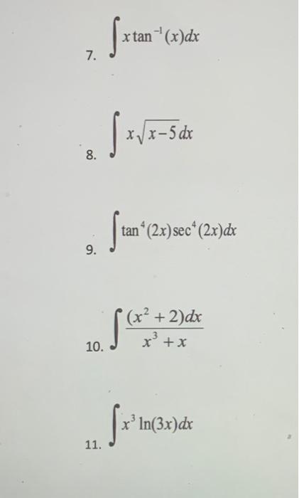 Solved 2. ∫2x2−8x−10dx 3. ∫sin2(2x)cos3(2x)dx 4. | Chegg.com