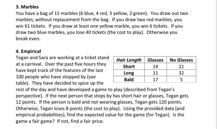 Solved need help finding the expected value of the game, | Chegg.com