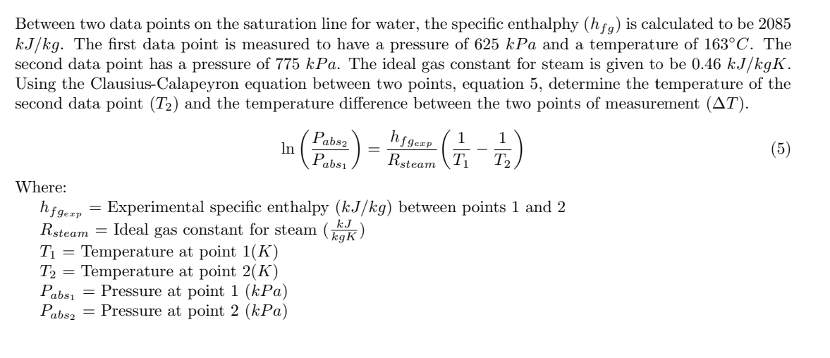 Solved Between two data points on the saturation line for | Chegg.com