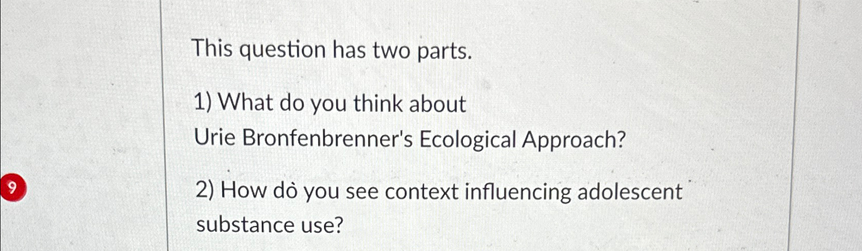 Solved This question has two parts.What do you think about | Chegg.com