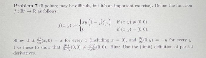 Solved Problem 7 (5 points; may be difficult, but it's an | Chegg.com
