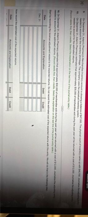 Solved neosod to eccount for the imentory shrinkage. The | Chegg.com