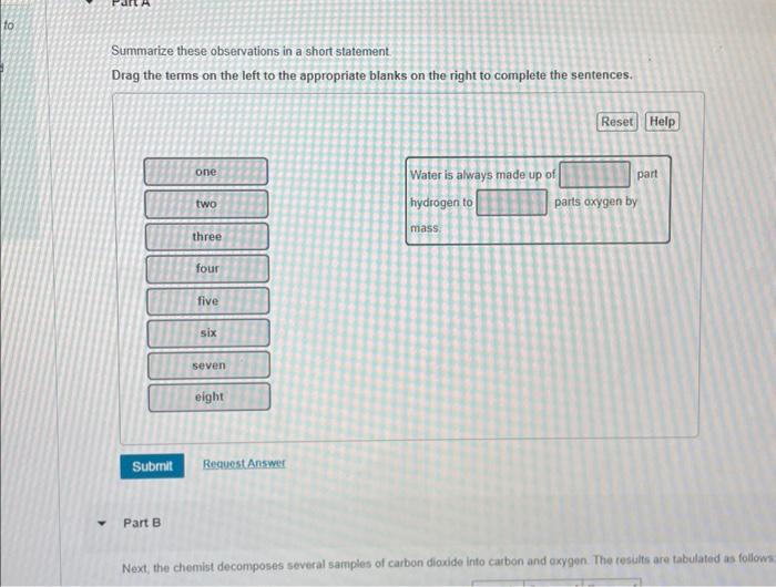 Solved to Summarize these observations in a short statement. | Chegg.com