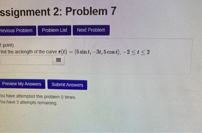 Solved ssignment 2: Problem 7 Previous Problem Problem List | Chegg.com