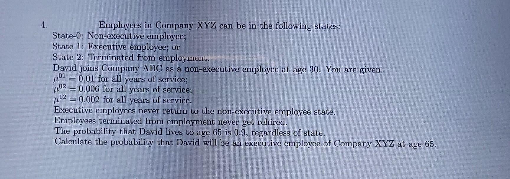 Solved please help with this actuarial science question. | Chegg.com