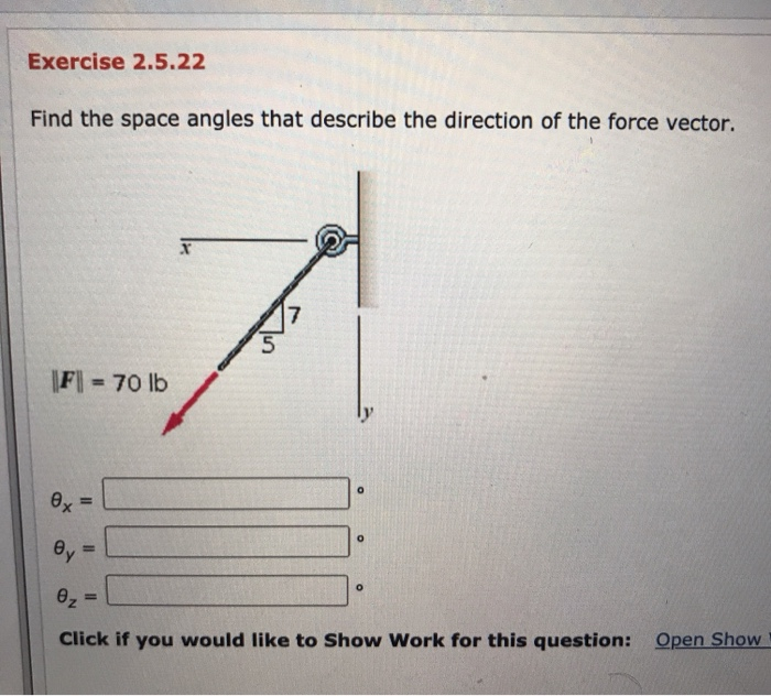 Solved Exercise 2.5.22 Find the space angles that describe | Chegg.com
