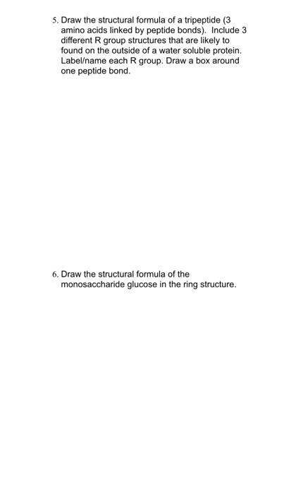 5. Draw the structural formula of a tripeptide ( 3 | Chegg.com